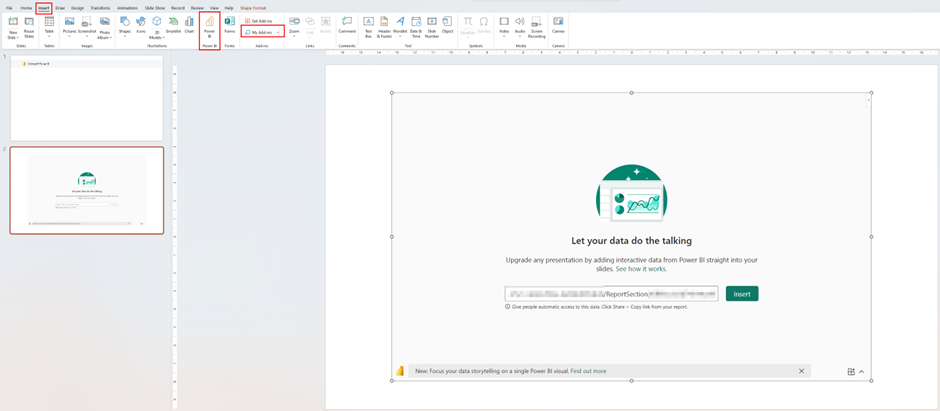 Using Power BI Visuals inside your PowerPoint presentation – Side Quests