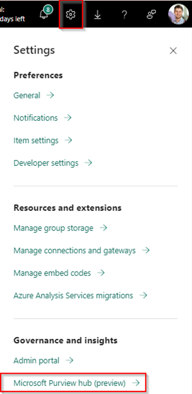 The Purview hub and Admin monitoring inside Fabric – Side Quests